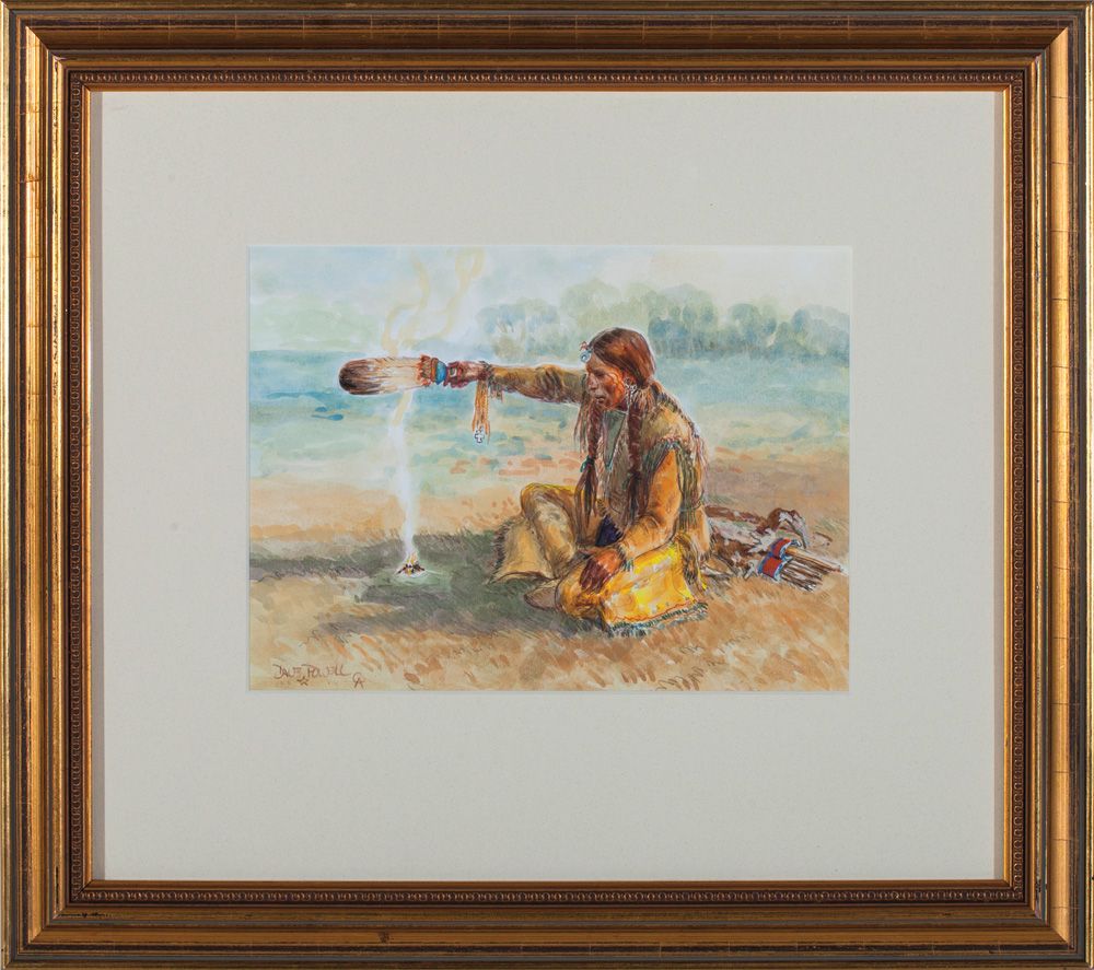 Two Dave Powell CA Watercolors