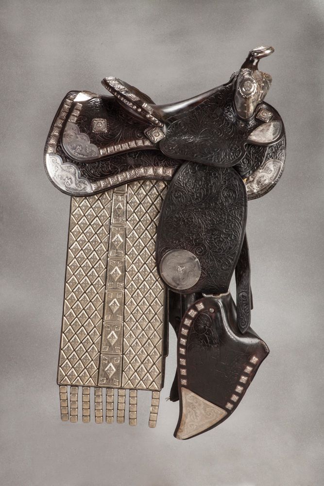 Black Silver Parade Saddle with Serape