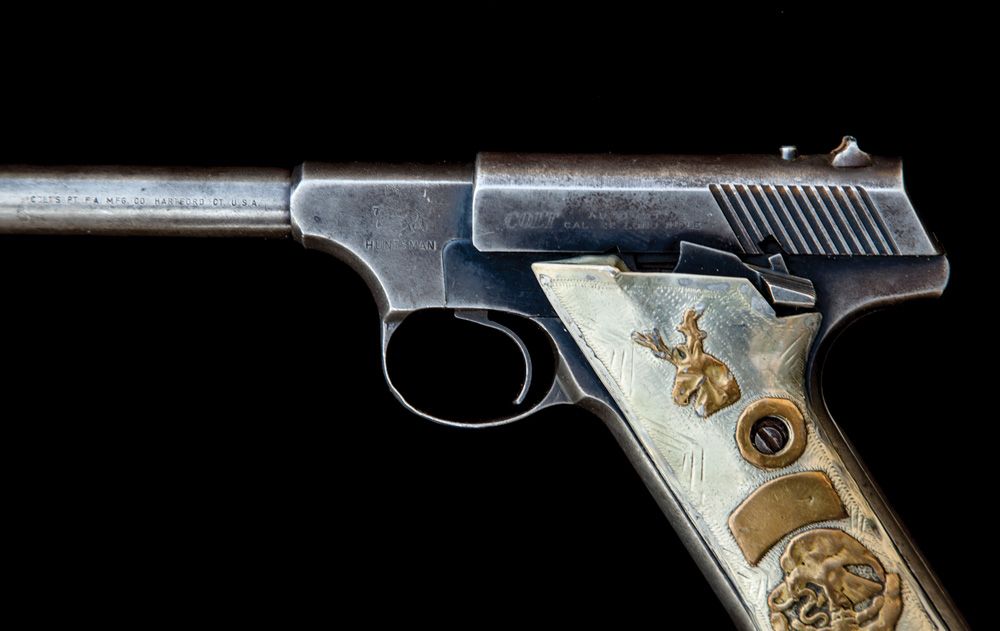 Fine Mexican Holster Rig with Colt Huntsman