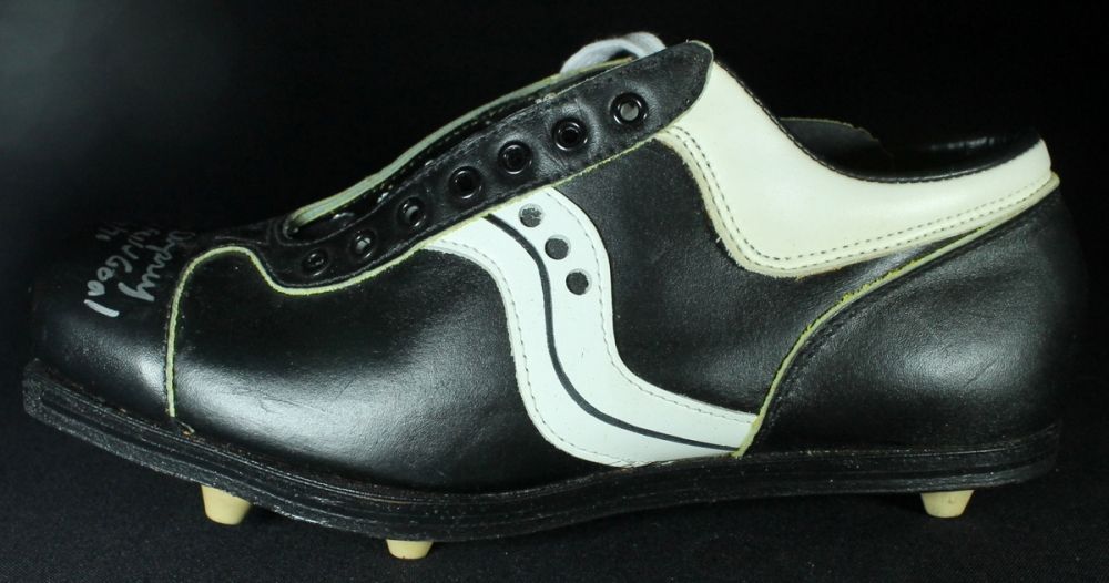 Tom Dempsey Signed Kicking Cleat Inscribed "63yd Field Goal 11/8/76 ...