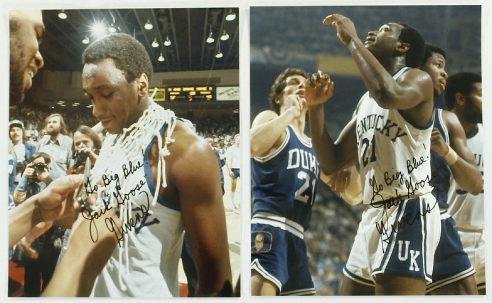 Lot of (2) Jack "Goose" Givens Signed Kentucky 8x10 Photos Inscribed ...