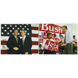 Lot of (2) Jeb Bush Signed 8x10 Photo Inscribed "All My Best" with ...