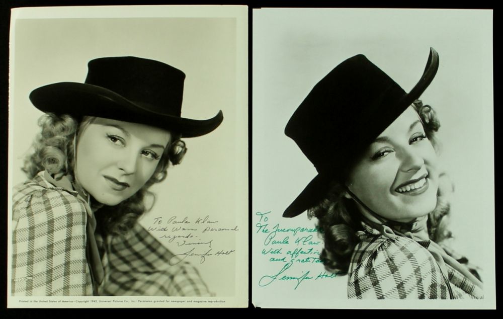 Lot of (2) Jennifer Holt Signed Vintage 8x10 Photos