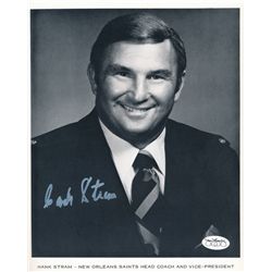 Hank Stram Signed Saints 8x10 Photo (JSA)
