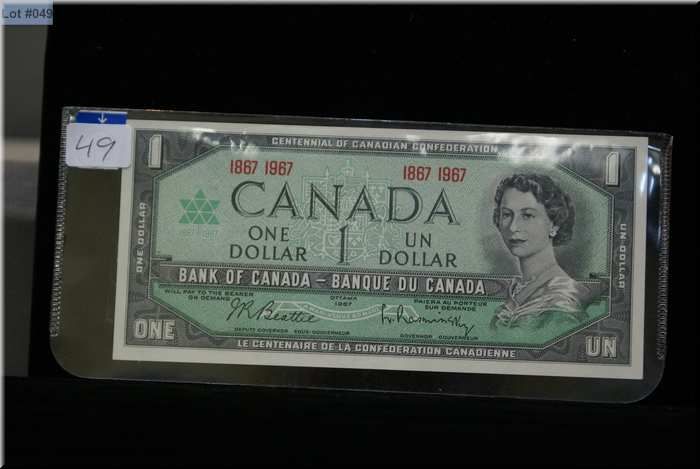 1867-1967 one dollar Centennial note