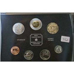 Cased Royal Canadian Mint 2002 specimen coin set