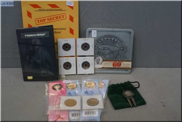 Selection of Canadian coin collectibles including 2006 loonie bookmarks ...