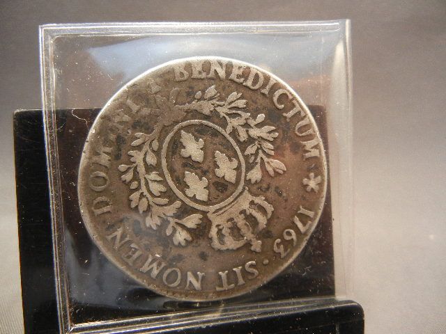 1763 Sit Nomen Domini Benedictum Silver Coin