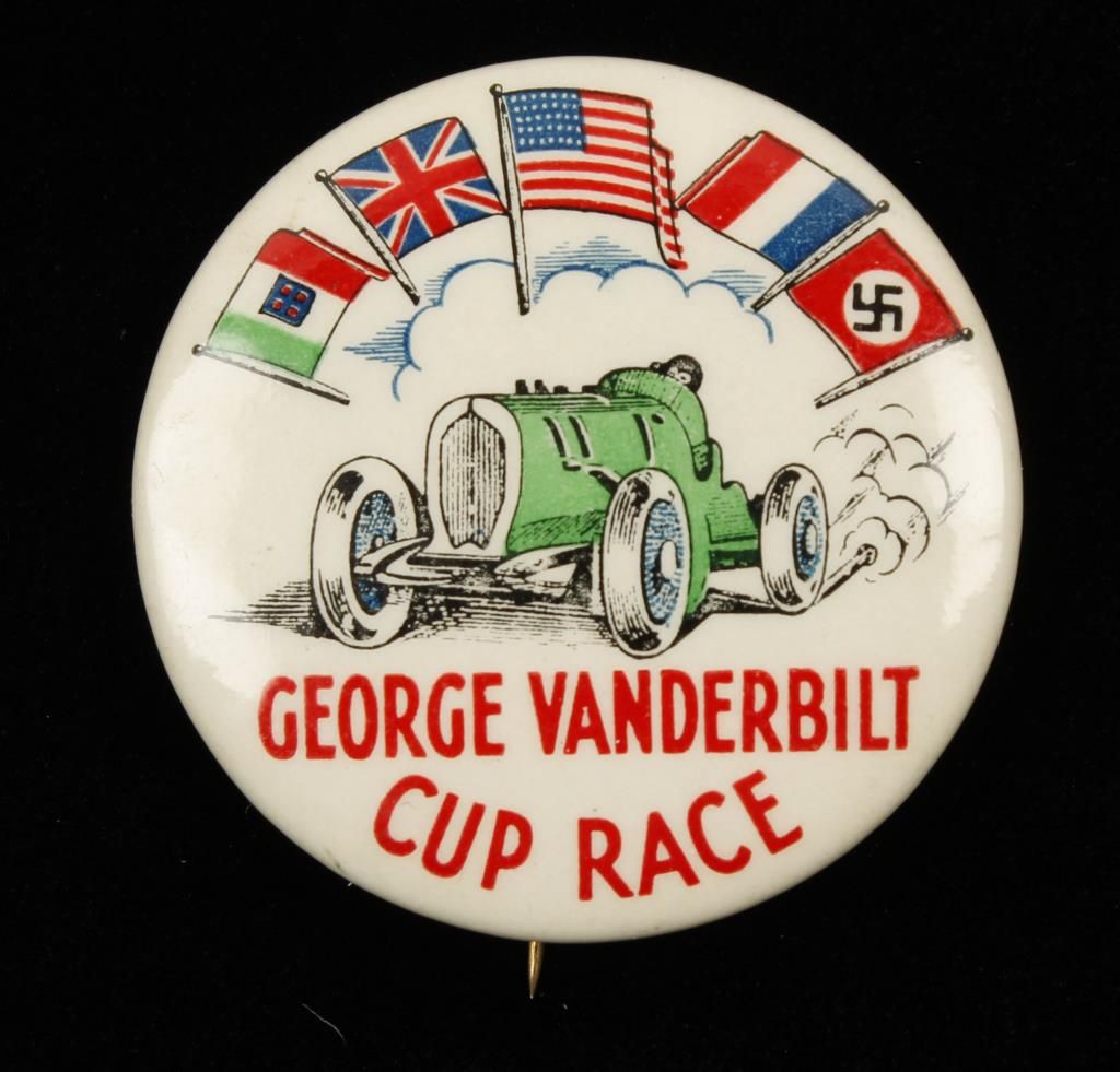Pre WWII George Vanderbilt Race Car Cup Badge