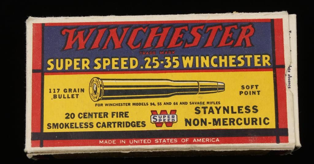 Vintage Winchester .25-35 Ammo