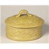 19th century english yellow ware covered box…