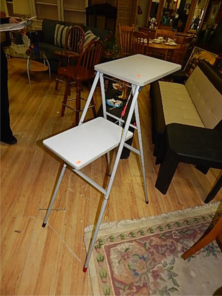 FOLDING TWO TIER STAND