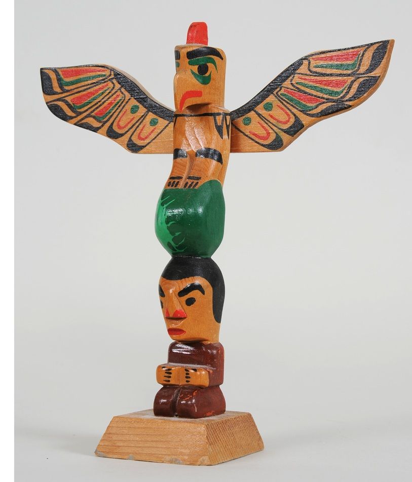 Ellen Neel "Totem World" Totem - John Spangler Estate 7 1/2" H. 7" W ...
