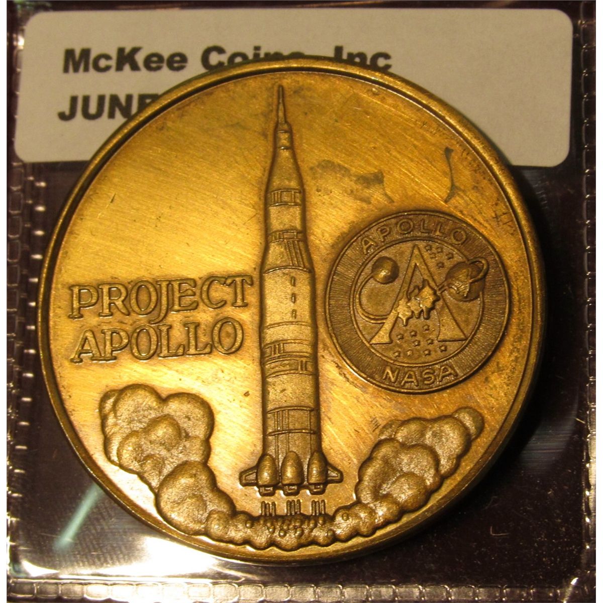 596. Apollo 11 July 16, 1969 / Project Apollo commemorative medal ...