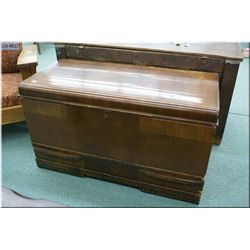 Walnut waterfall cedar lined chest with drawer made by Honderich ...