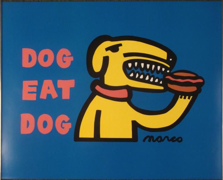 Peter Marco : Dog Eat Dog Art Print