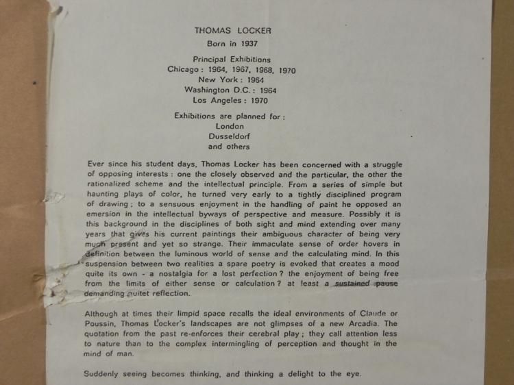 Thomas Locker Signed Art Print Framed -The Journey