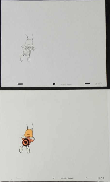 Flying Away Original Animation Cel Cheerios Drawing