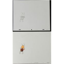 Flying Away Original Animation Cel Cheerios Drawing