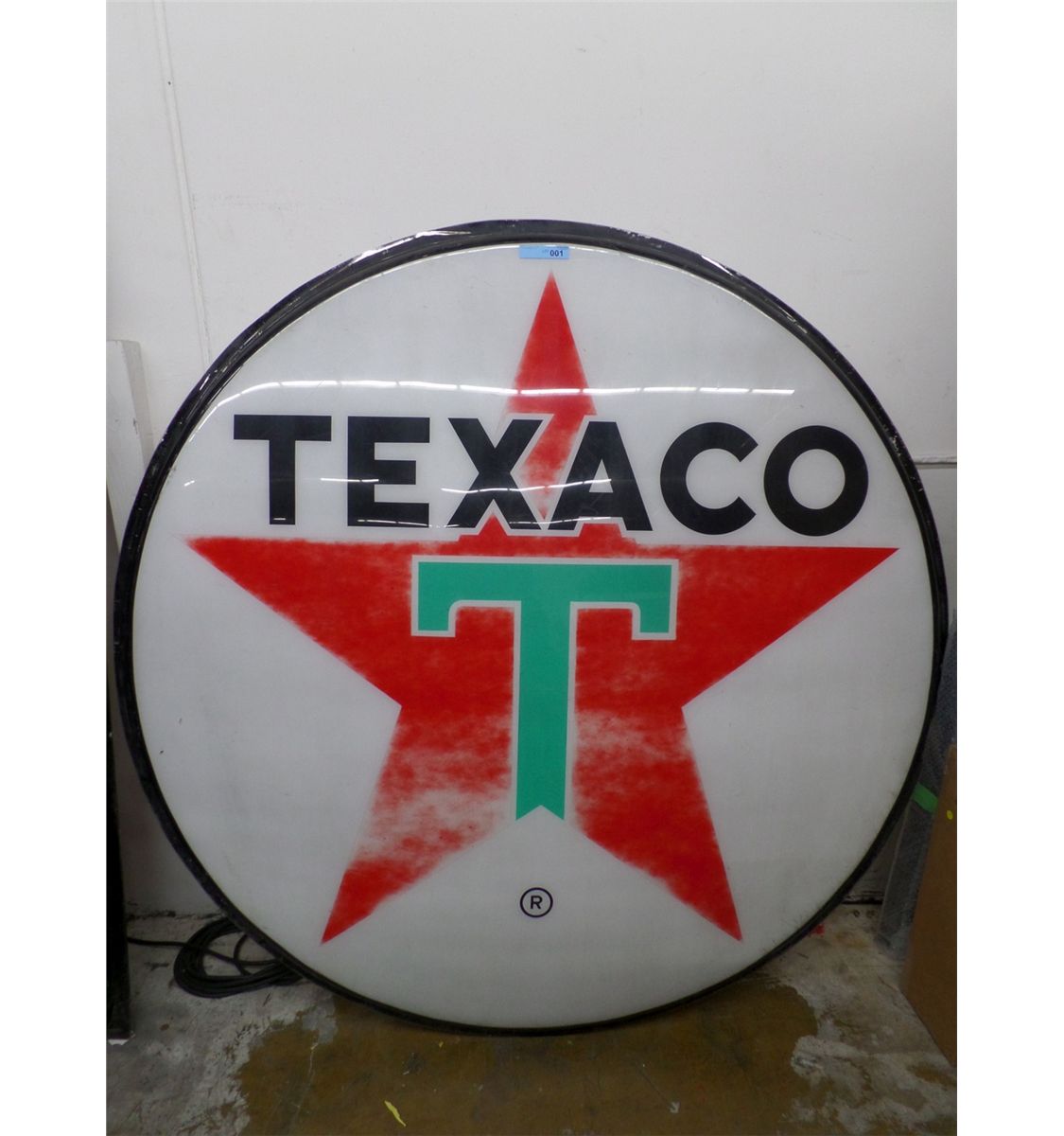 LARGE ROUND VINTAGE 60/70'S TEXACO SIGN