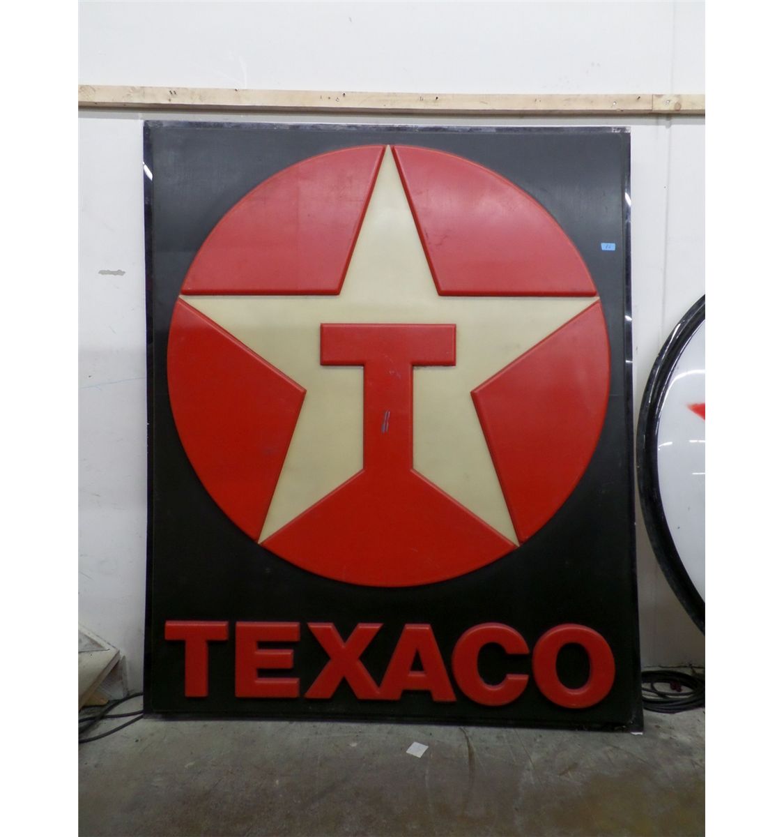 LARGE SQUARE VINTAGE TEXACO SIGN