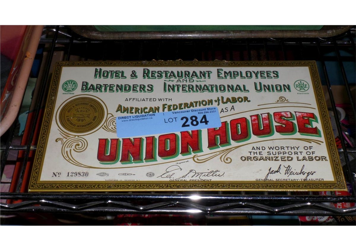 METAL UNION HOUSE SIGN