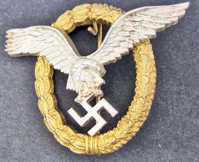 GERMAN NAZI LUFTWAFFE PILOT OBSERVER BADGE