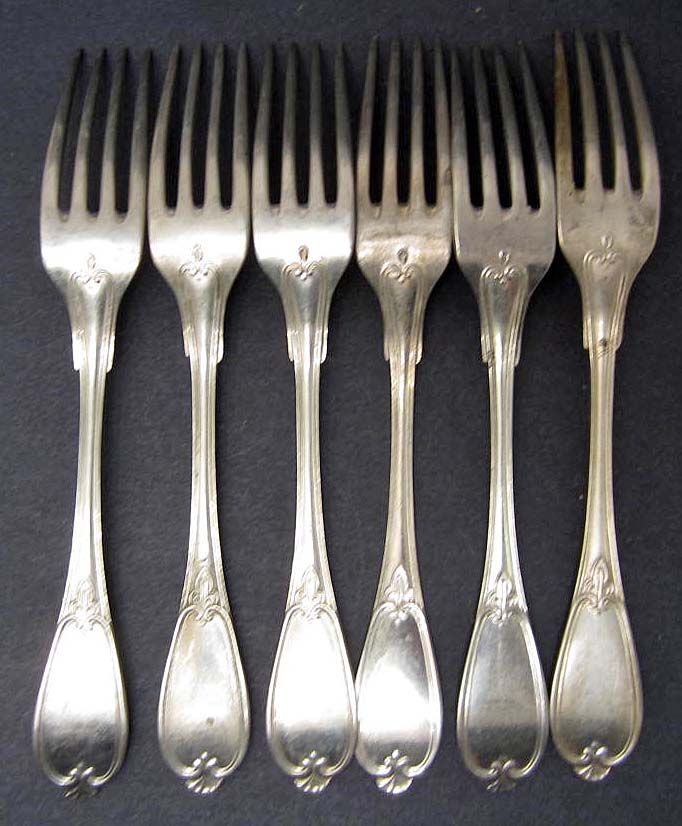 LOT OF 6 GERMAN NAZI WAFFEN SS FORKS