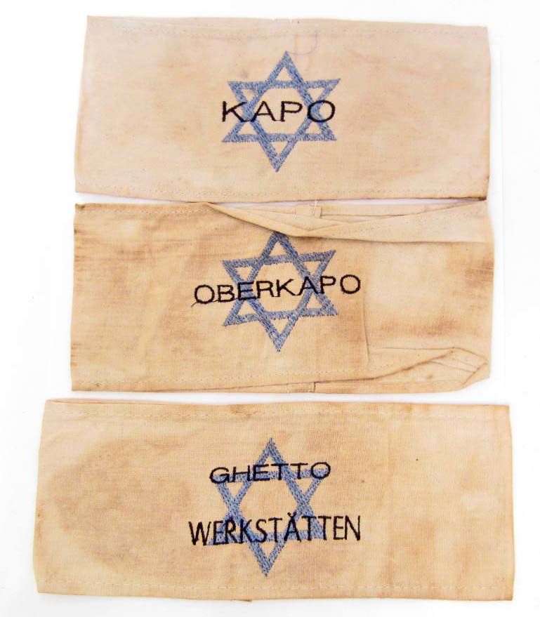 LOT OF 3 GERMAN NAZI HOLOCAUST ARM BANDS