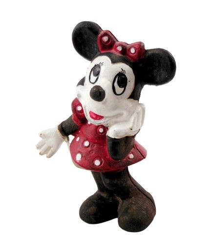 Minnie Mouse Pie-Eyed Cast Iron Coin Bank