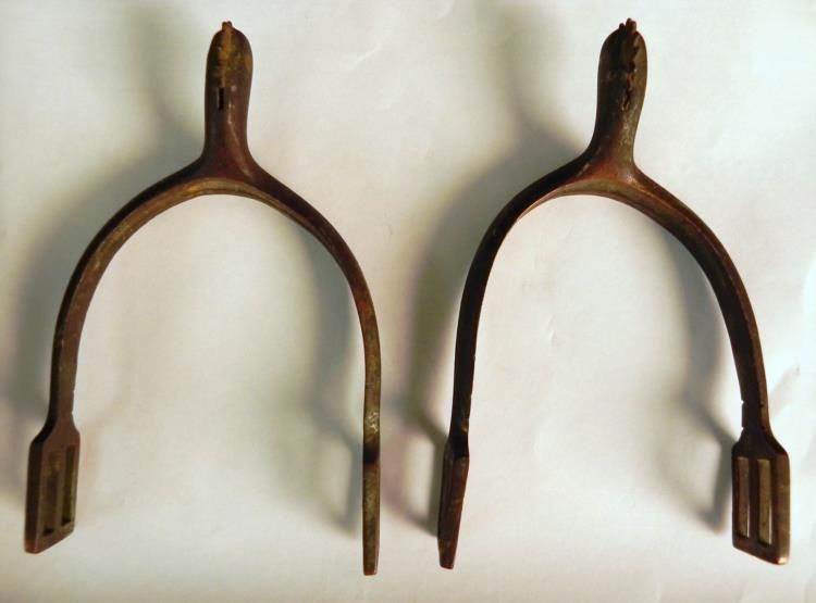 Pair of Indian War Red Brass Cavalry Spurs