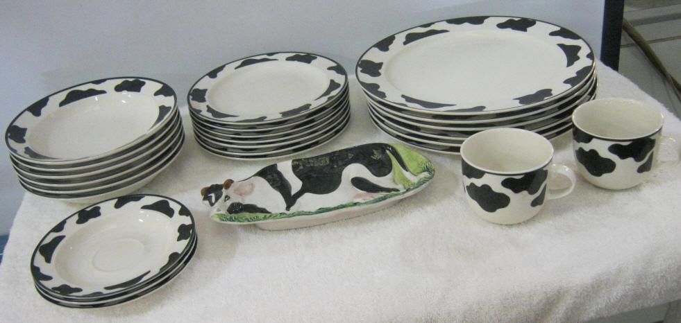 Cow Print Dishware
