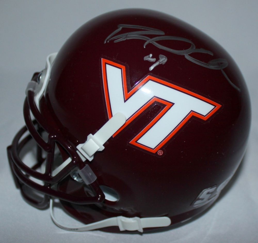 David Wilson Signed Virginia Tech Mini-Helmet (JSA COA)