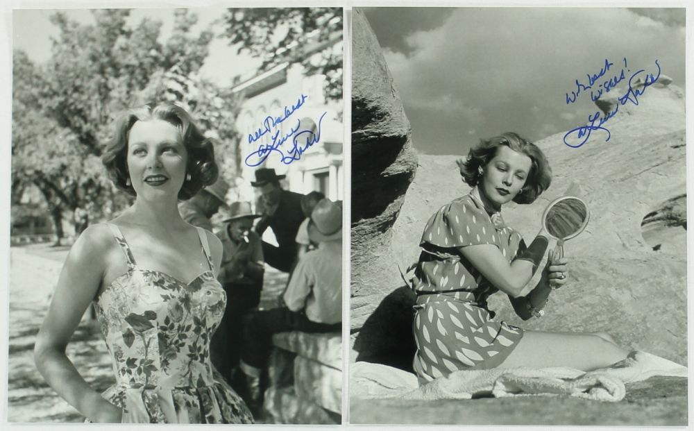 Lot of (2) Arlene Dahl Signed 8x10 Photos With Inscriptions (PA LOA)