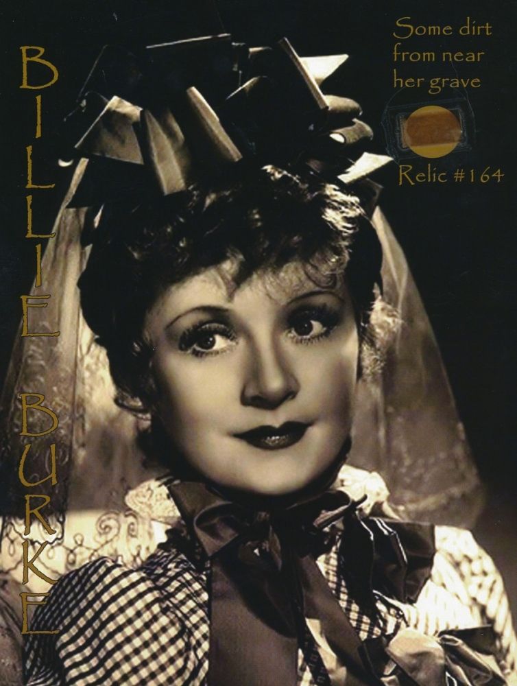 Billie Burke Relic Photo with Some Dirt From Near Her Gravesite
