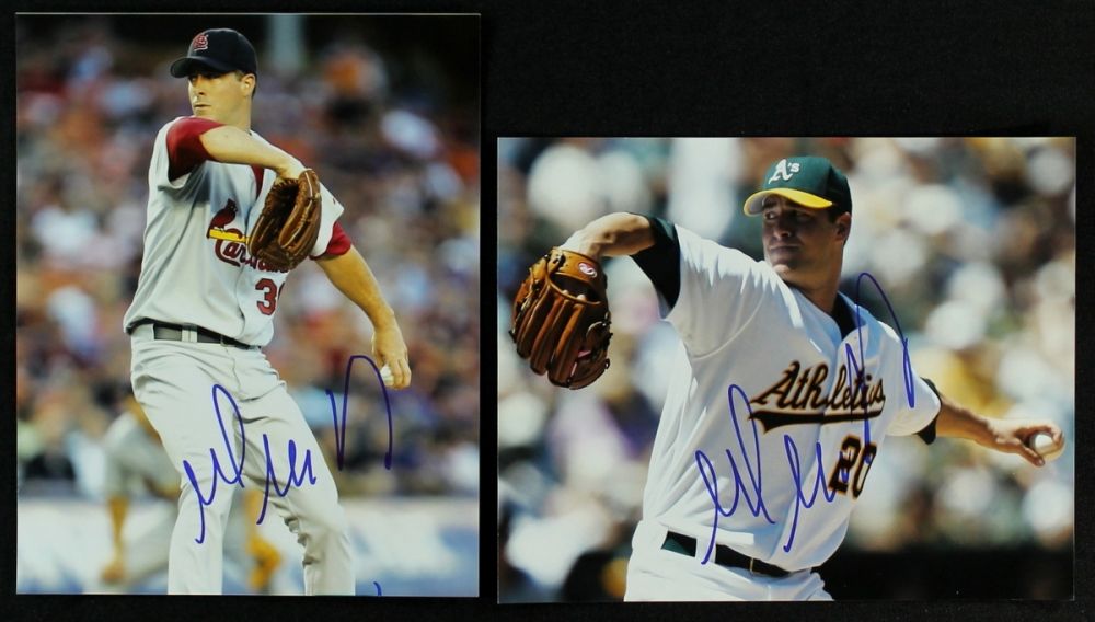 Lot of (2) Mark Mulder Signed 8x10 Photos (PA LOA)