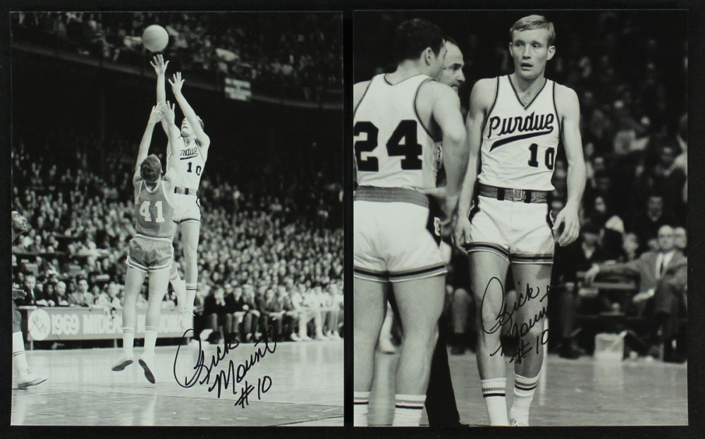 Lot of (2) Rick Mount Signed Purdue 8x10 Photos (PA LOA)