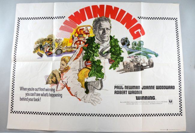 Winning (1969) British Quad film poster, starring Paul