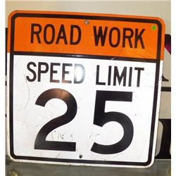 Road Work Speed Limit Sign Aluminum
