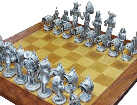 Cowboys and Indians Chess Set - R. Kay