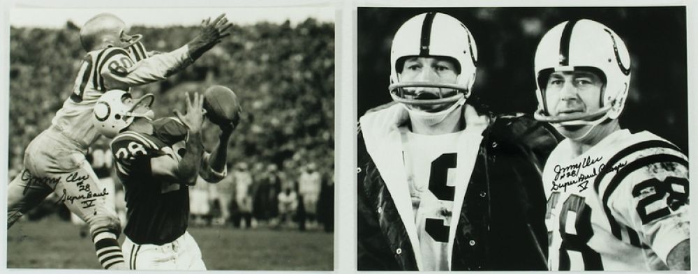 Lot of (2) Jimmy Orr Signed Colts 8x10 Photos Inscribed "Super Bowl ...