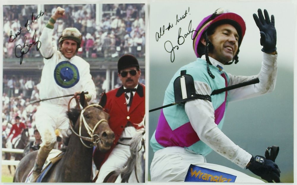 Lot of (2) Jerry Bailey Signed 8x10 Photos Inscribed "Best of luck ...