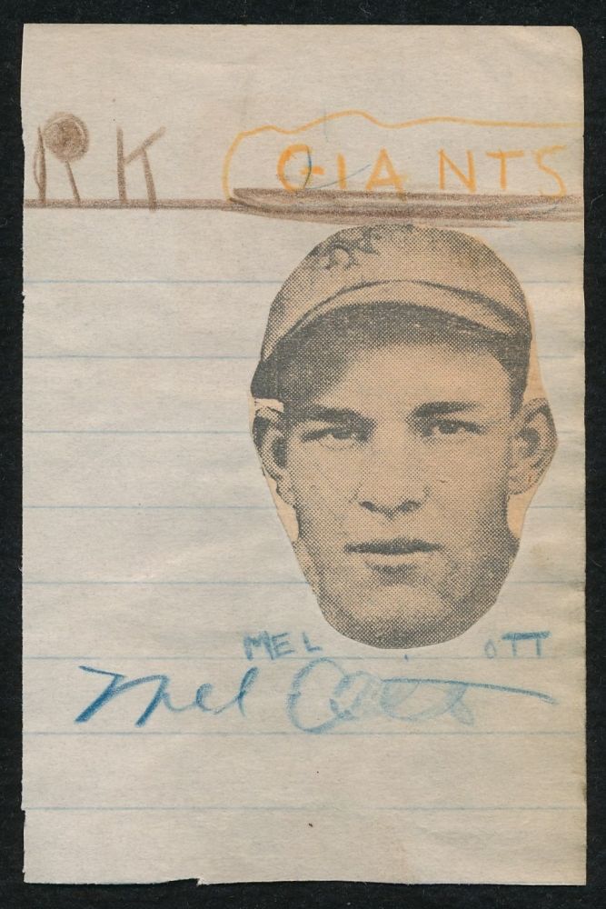 Mel Ott Signed Vintage Cut (JSA LOA)