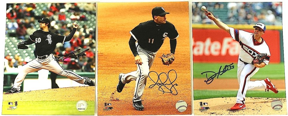 Lot of (3) White Sox Signed 8x10 Photos with Omar Vizquel, Dylan ...