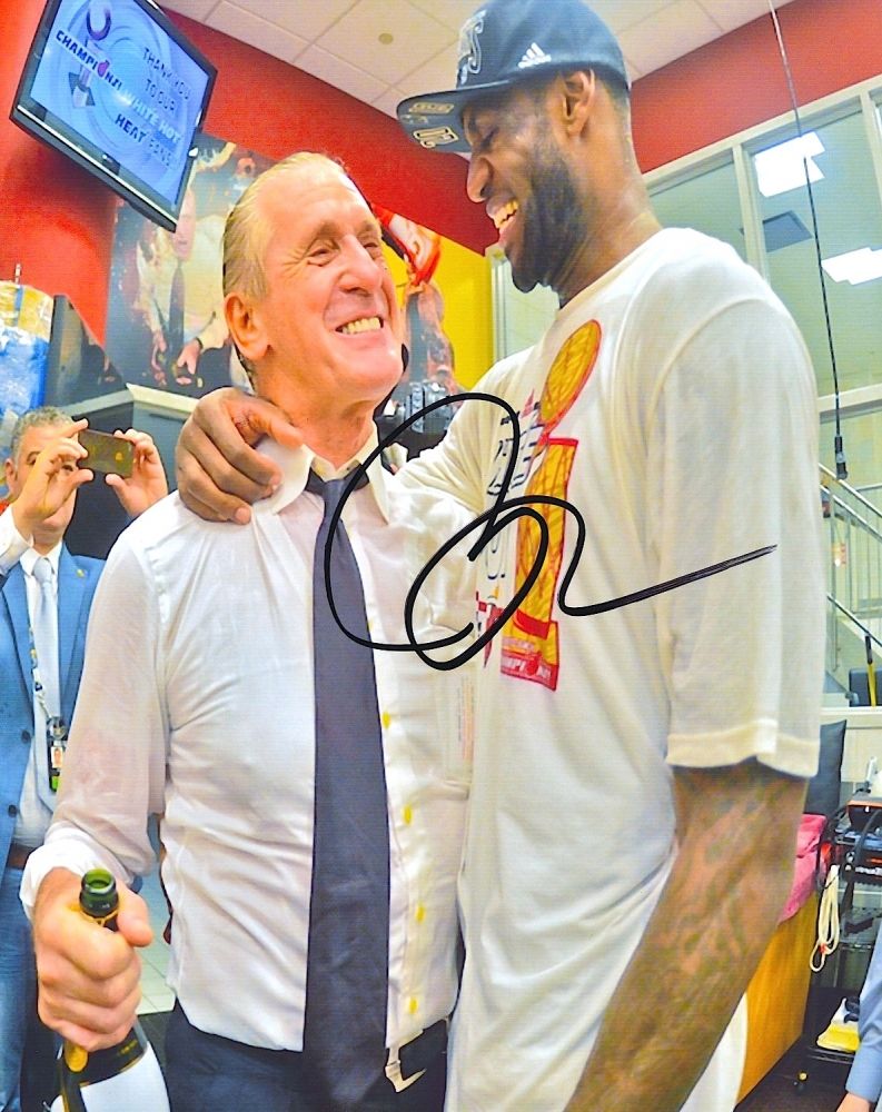 Pat Riley Signed Heat 8x10 Photo (PA LOA)