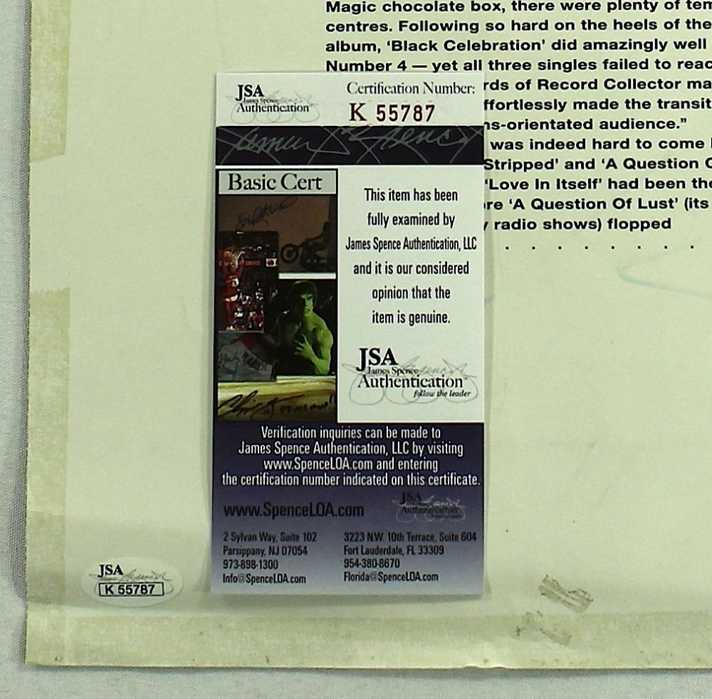 Dave Gahan & Martin Gore Signed "Depeche Mode" Magazine Page (JSA COA)