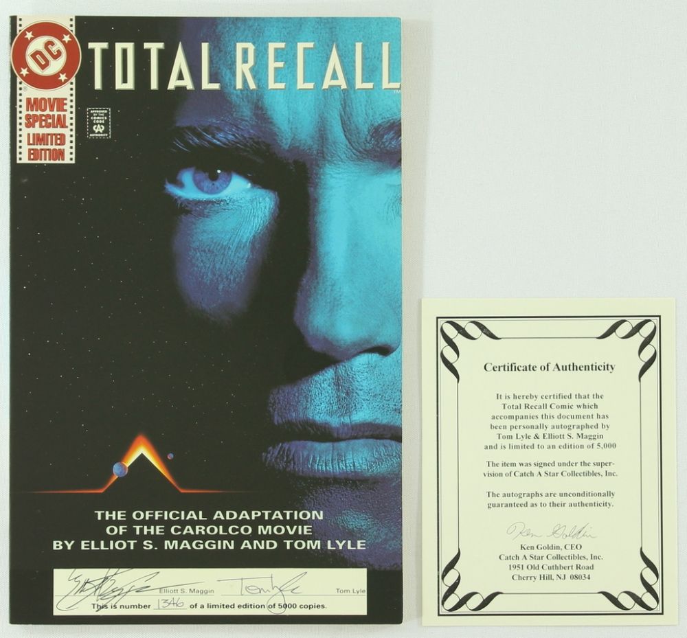 Elliott S. Maggin & Tom Lyle Signed "Total Recall" Movie Special ...