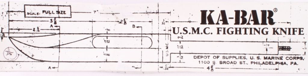 KA-BAR U.S.M.C. Fighting Knife "Never Forget" This