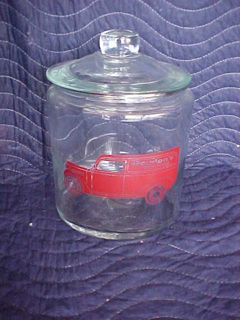 "Gordon's Fresh Foods" glass cookie jar