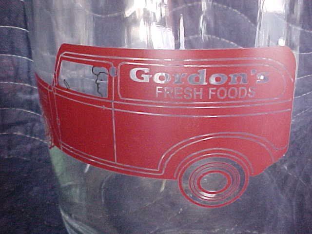 "Gordon's Fresh Foods" glass cookie jar